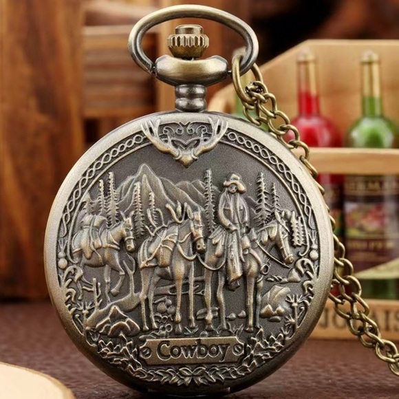 Accessories | Vintage Cowboy Pocket Watch | Poshmark